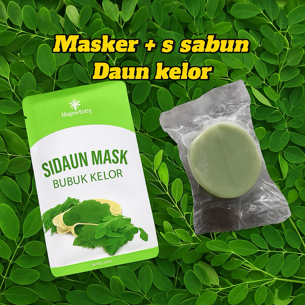 Jual Masker dan Sabun daun kelor untuk jerawat mutihin badan | Shopee ...