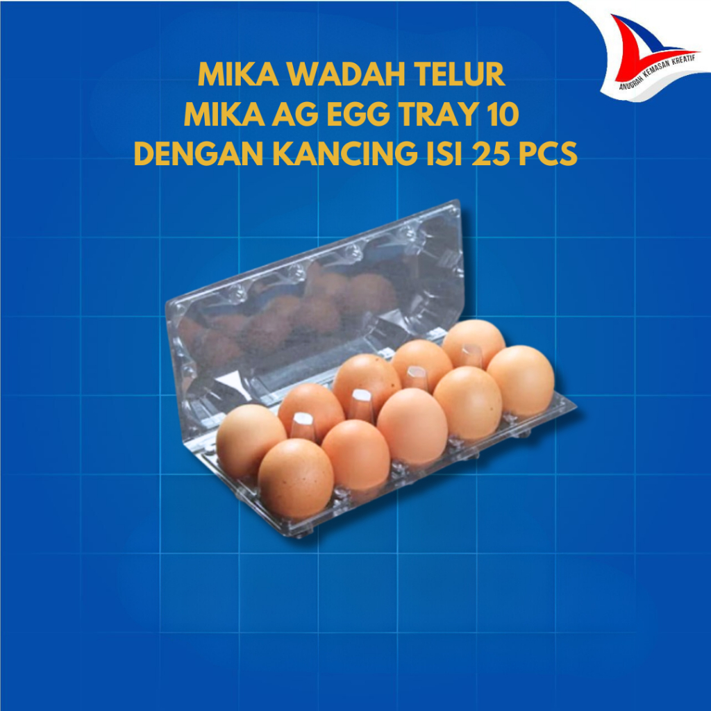 Jual Mika Telur Wadah Telur Dengan kancing Mika AG Egg Tray 10 + Klik ...