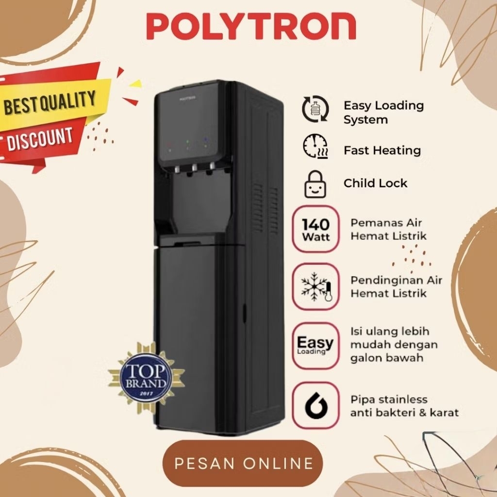 Jual Dispenser Galon Bawah POLYTRON PWC 500 PWC 600 ORIGINAL GARANSI ...