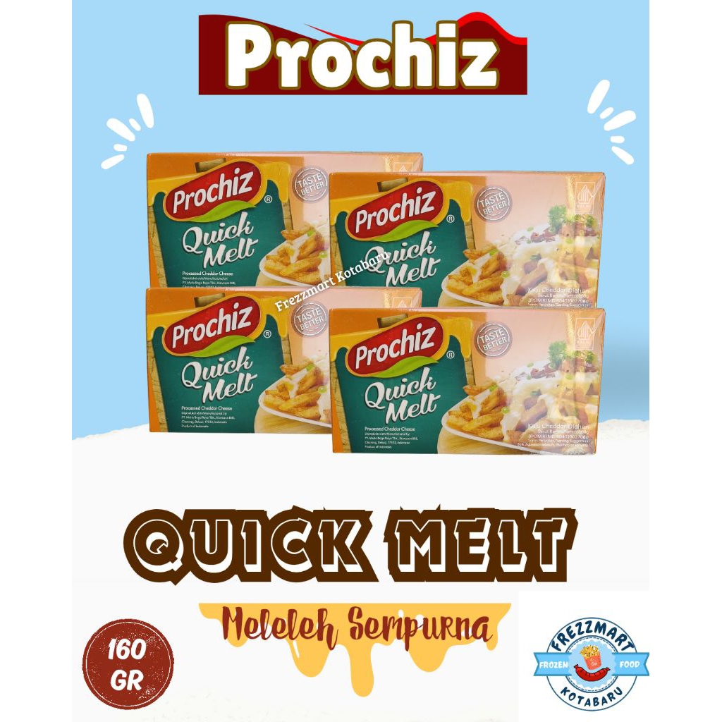 Jual Prochiz Quick Melt 160 GR Keju Meleleh Frezzmart Kotabaru | Shopee ...