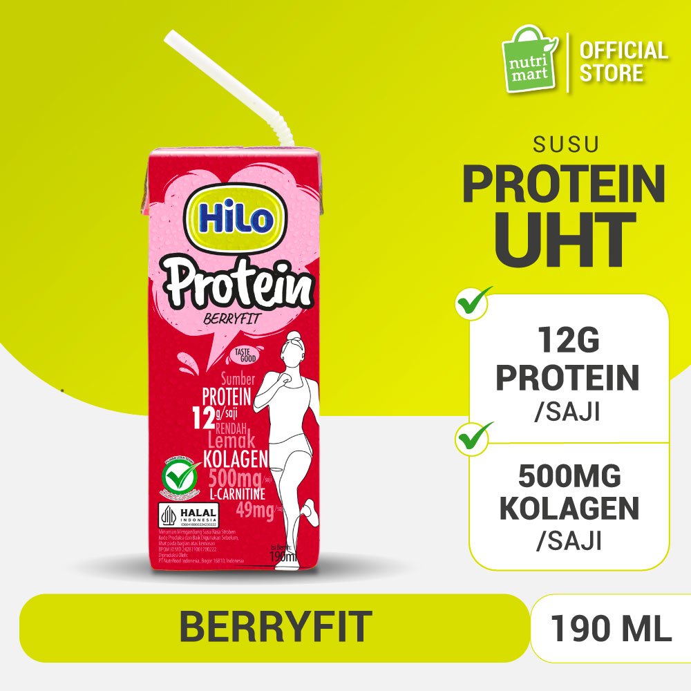 Jual 1 Pack - HiLo Ready to Drink Protein Berryfit 190ml - 1 pcs ...