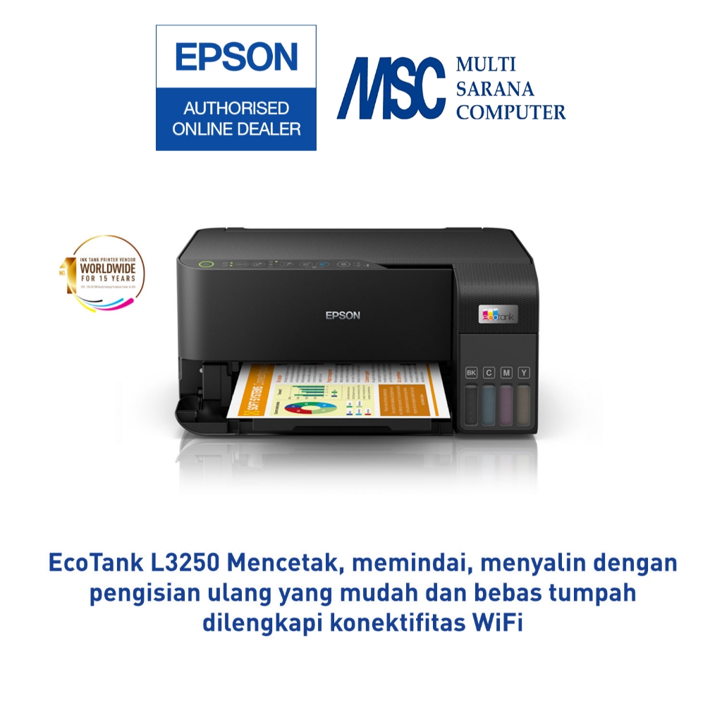 Jual EPSON Printer L3250 L-3250 L 3250 Print Scan Copy Pengganti L3150 ...