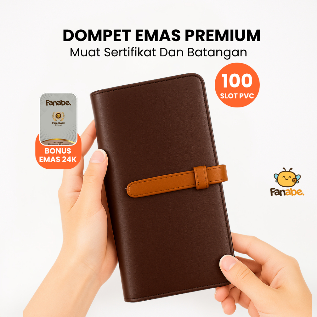 Jual Fanabe - Dompet Emas Logom Mulai - Tas Penyimpanan Kartu Antam ...