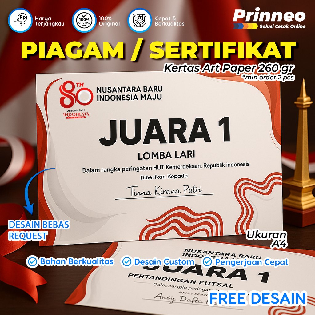 Jual SERTIFIKAT LOMBA 17 AGUSTUS, SERTIFIKAT CUSTOM, SERTIFIKAT ...