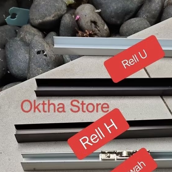 Jual [1 meter] Rell Almunium U cocok 12mm untuk wpc wallpanel Tebal 1 ...