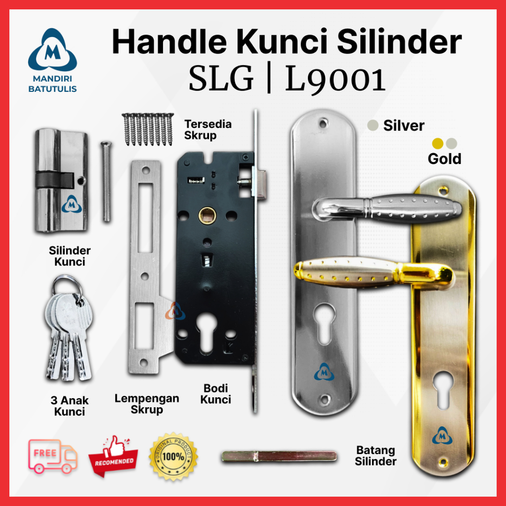 Jual Konci pintu Besar SLG L9001 komplit / Handle Pintu gagang tarikan ...