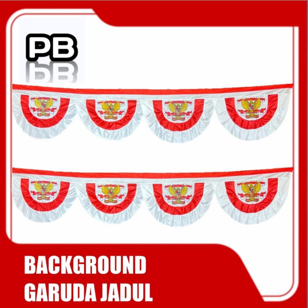 Jual BACKGROUND MERAH PUTIH MURAH SABLON GARUDA | Shopee Indonesia