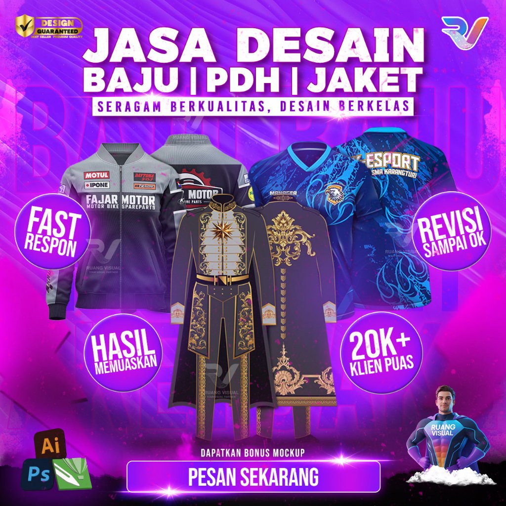 Jual Jasa Desain Kaos, Jersey, Jaket, Hoodie & Kemeja PDL – Kreatif ...