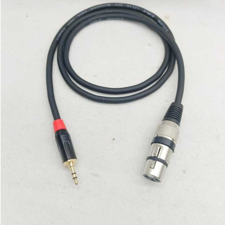 Jual kabel mic buat soundcard 50cm-3 meter 3,5 male To canon xlr female ...