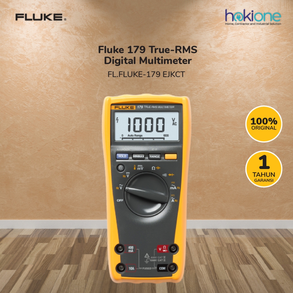 Jual FLUKE 179 True-RMS Digital Multimeter with Backlight & Temperature ...