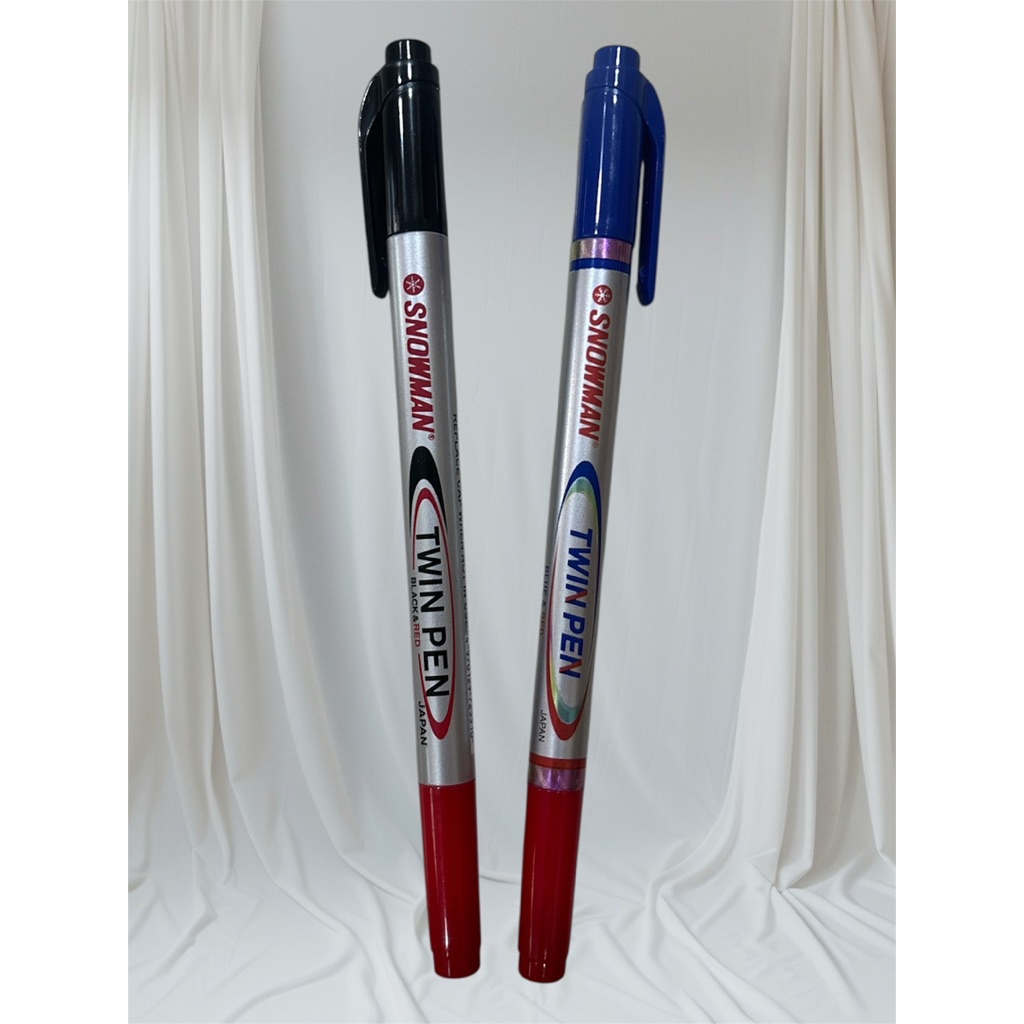 Jual SPIDOL TWINPEN SNOWMAN / PULPEN 2 IN 1 / PULPEN 2 WARNA | Shopee ...