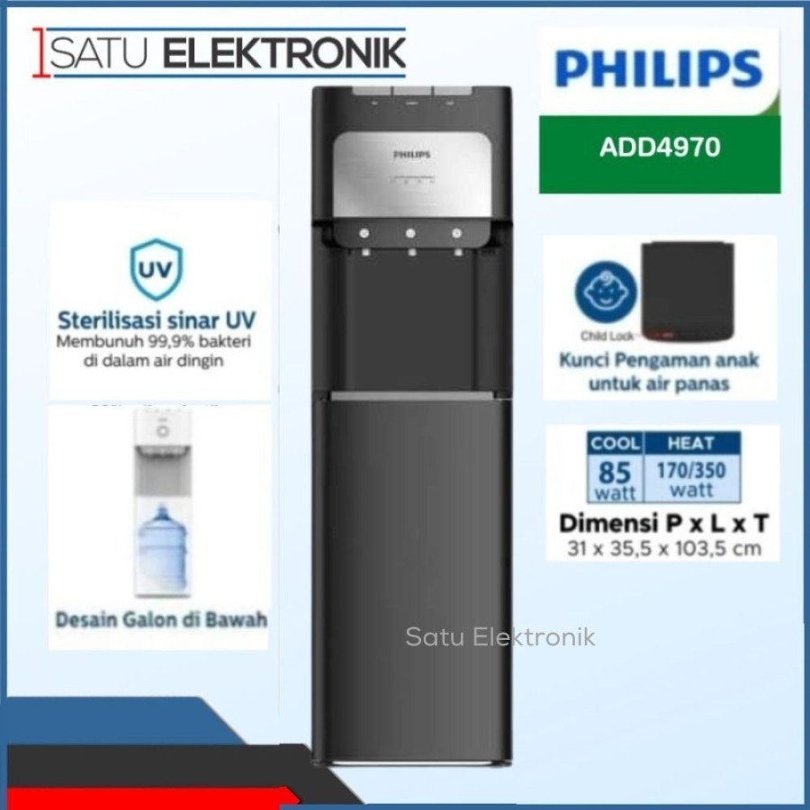 Jual PHILIPS ADD4966 Dispenser Galon Bawah Sterilisasi Sinar UV ...