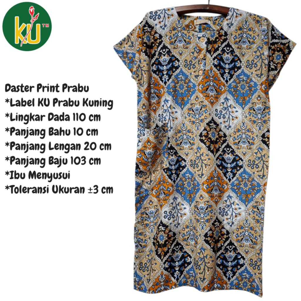 Jual Kencana Ungu Daster Print Label Prabu Kuning Ibu Menyusui | Shopee ...