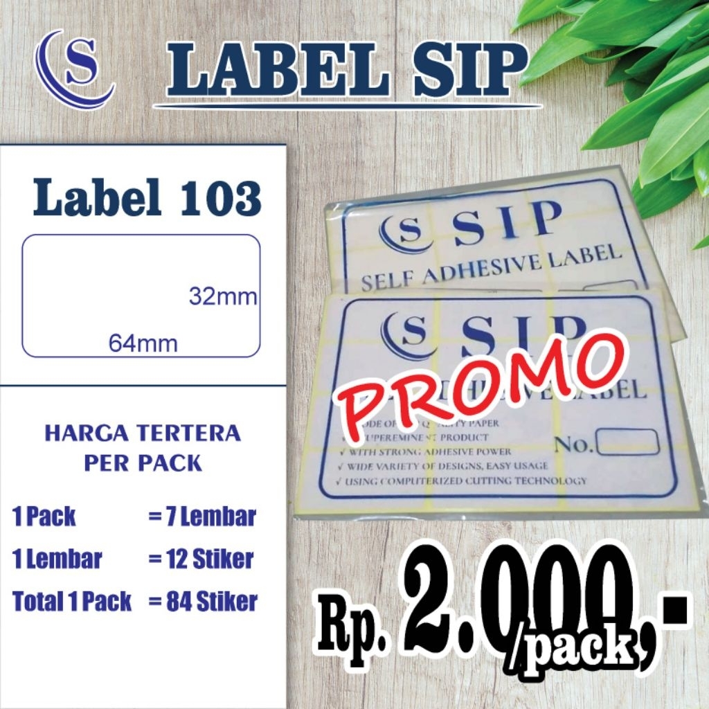 Jual Stiker Label 103 Polos SUL TERMURAH HARGA PABRIK_Stiker Undangan ...