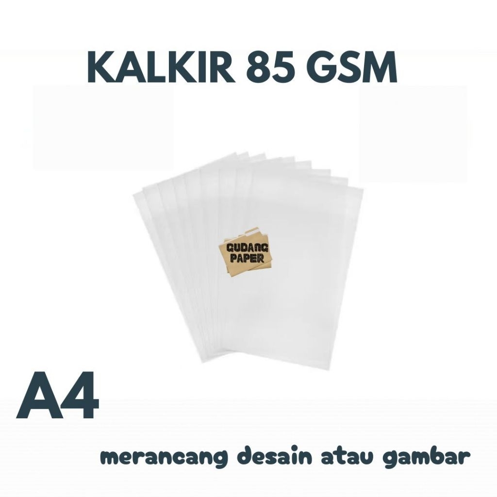 Jual Kertas Kalkir 80-85 GSM A4 isi 50 Lembar / Kertas Kalkir Tracing ...