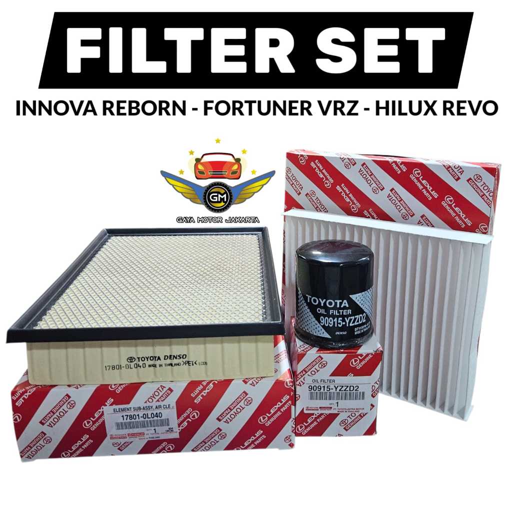 Jual PAKET SERVIS FILTER UDARA FILTER AC FILTER OLI FILTER SET TOYOTA ...