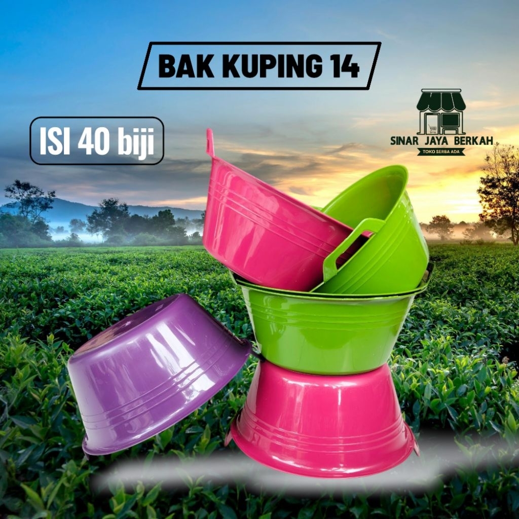 Jual ( Isi 40 Pcs ) bak kuping 14 / waskom kuping 14/ bak plastik ...