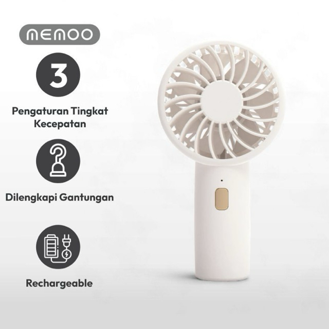 Jual Original Memoo Kipas Angin Portabel Mini Rechargeable 500 Mah ...