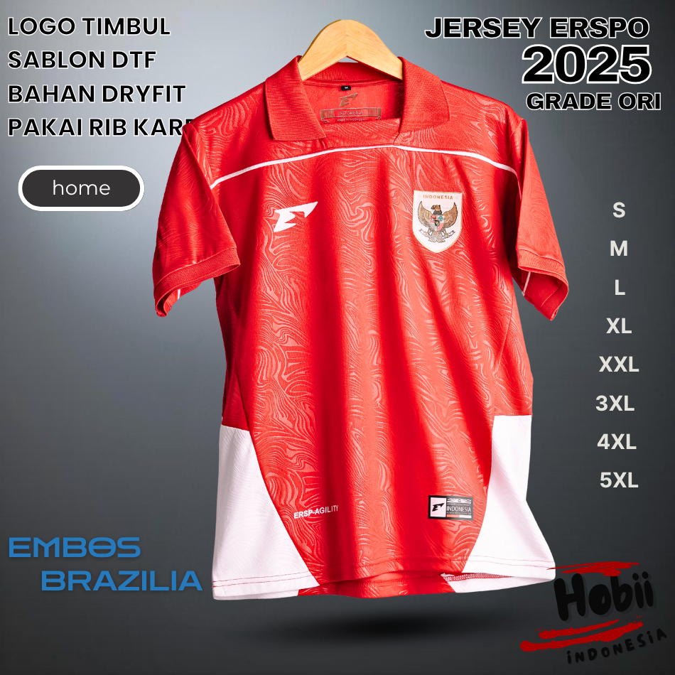 Jual Jersey Timnas Indonesia Grade Ori 2025 Home Merah Dewasa Embos ...