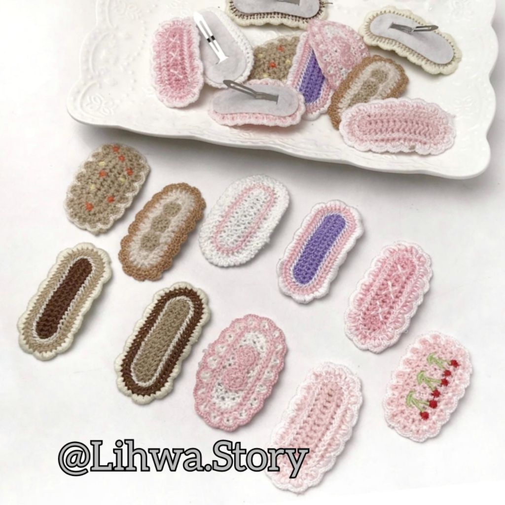 Jual 1BIJI - JEPIT TIPTOP RAJUT/JEPIT RAMBUT WANITA RAJUT/ HAIRCLIP ...