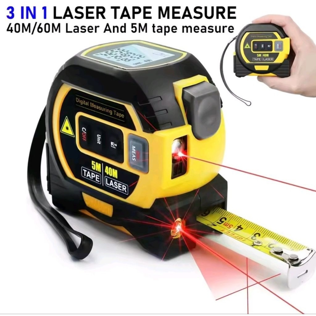 Jual 40M Meteran Digital Laser 3in1 Rangefinder High Precision 40M ...