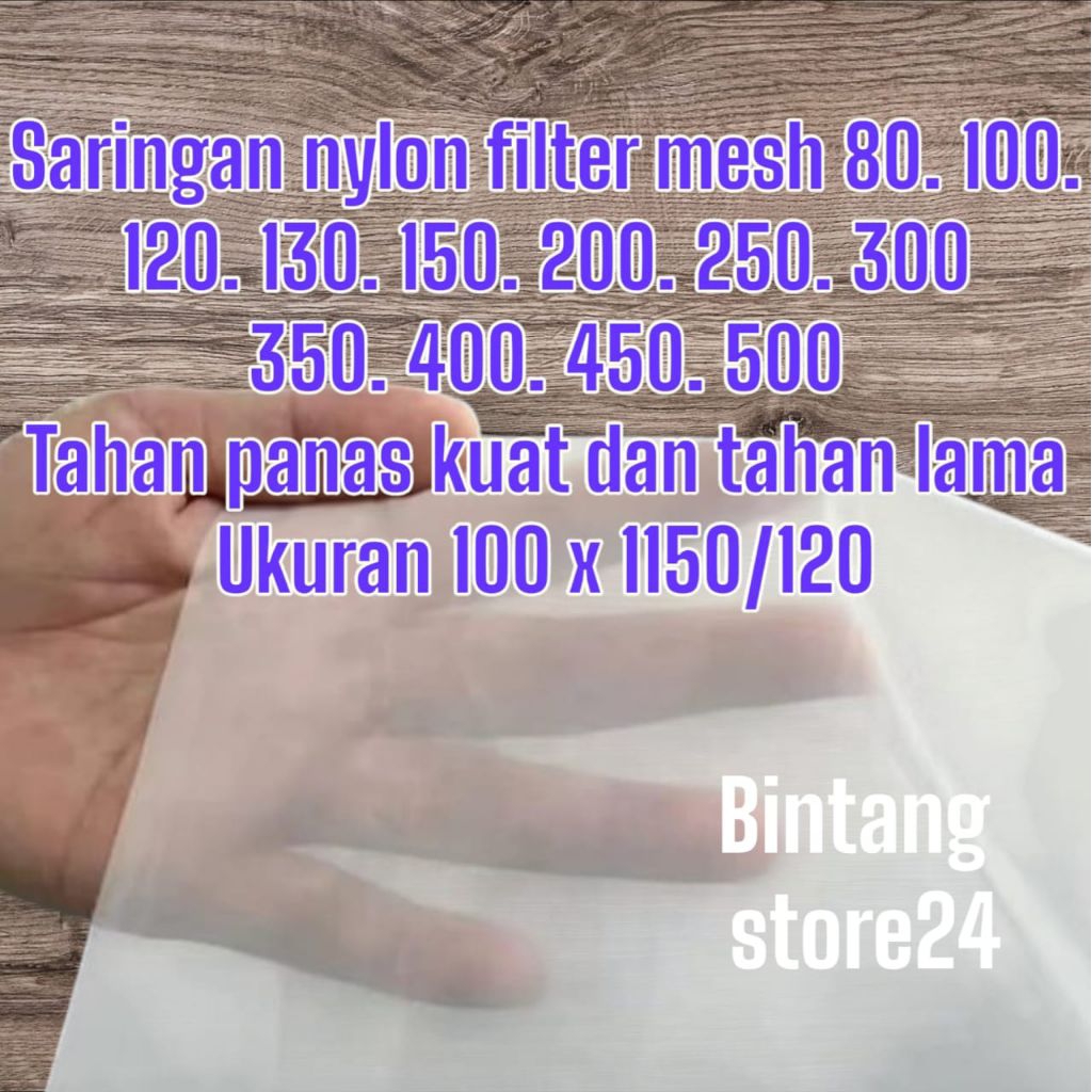 Jual kain saringan nylon filter mesh 80. 100. 120. 130. 150. 200. 250 ...