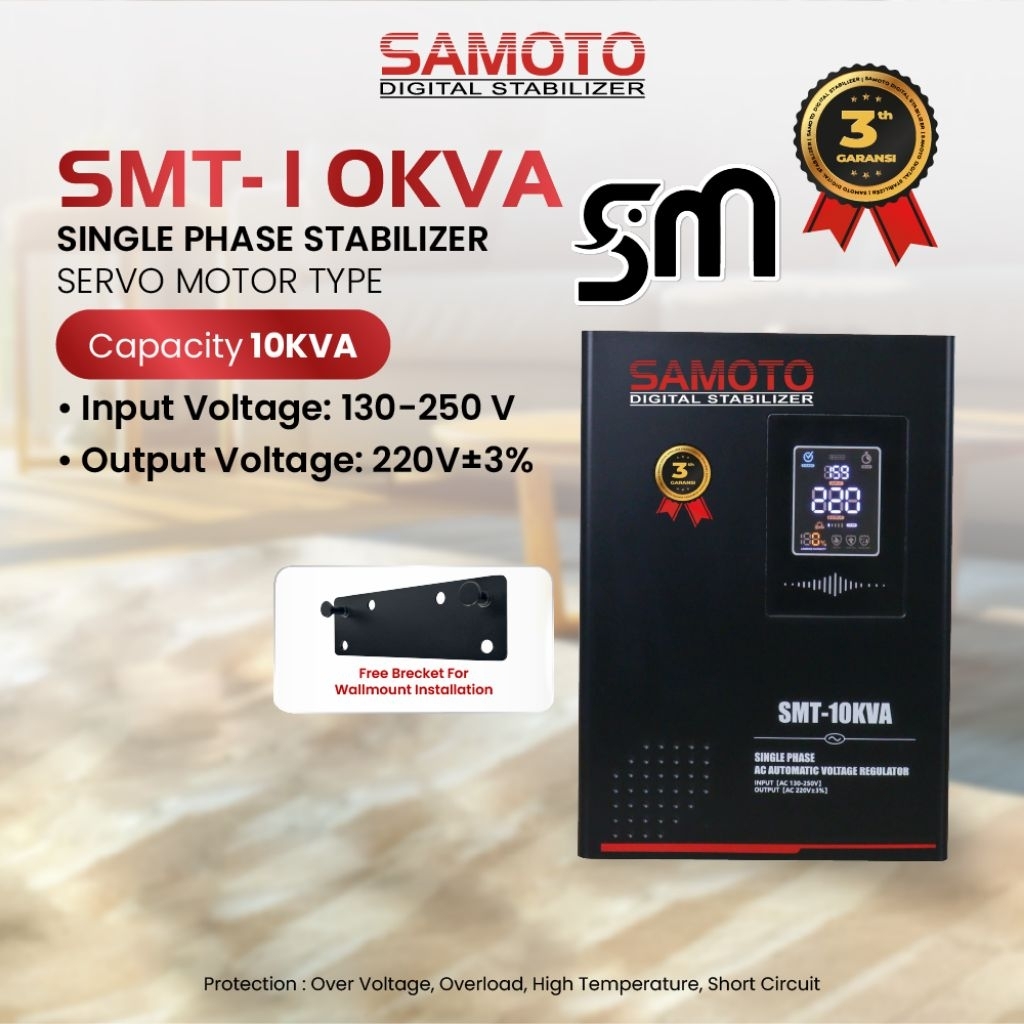 Jual Stabilizer Samoto SMT-10KVA Digital single Phase Servo Motor ...