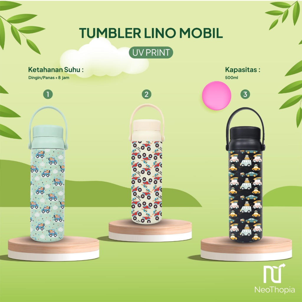 Jual Custom Tumbler LINO 500ml Tema Mobil /Car Cetak Uv Printing Kado ...