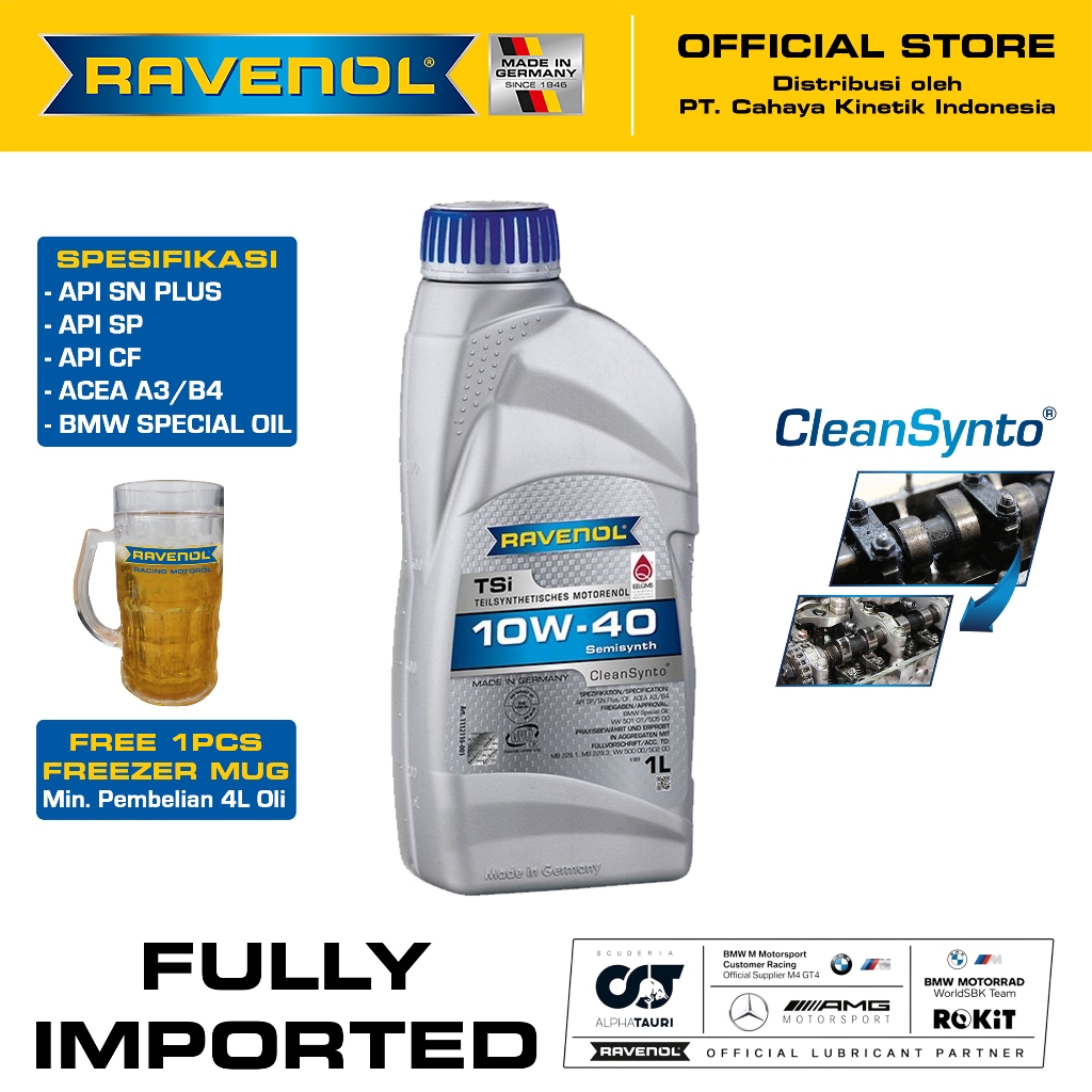 Jual Oli Mobil Ravenol Oli TSI 10W-40 1L (Made In Germany) | Shopee Indonesia