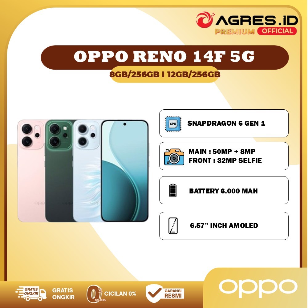 Jual OPPO Reno 14F 5G 12GB/256GB Garansi Resmi OPPO Indonesia | Shopee ...