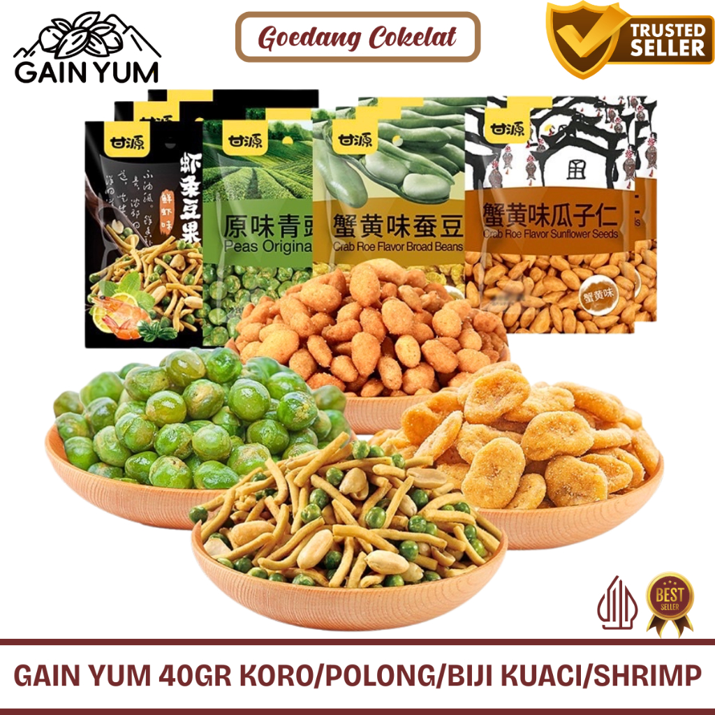 Jual Gan Yuan Cemilan Kacang Koro Polong Rasa Telur Kepiting Crab Roe ...