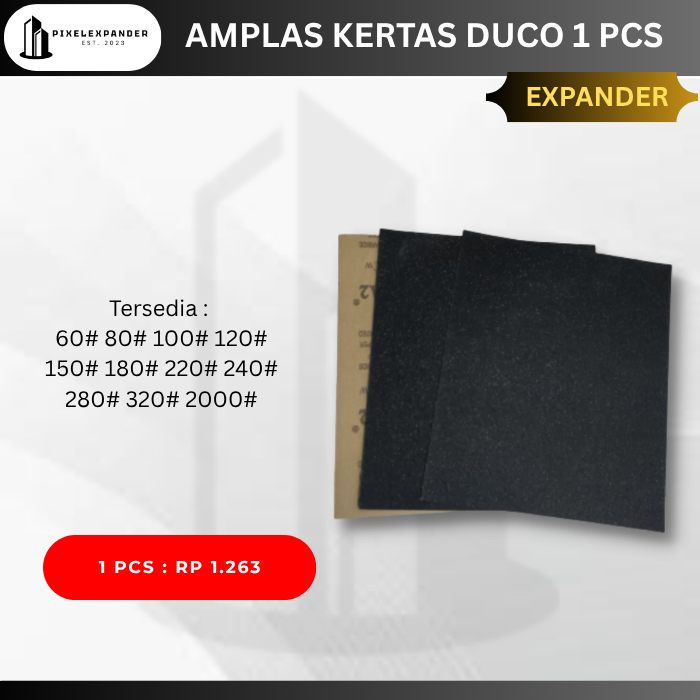 Jual Amplas Duco Lembaran Grit 60 - 2000 Expander | Shopee Indonesia