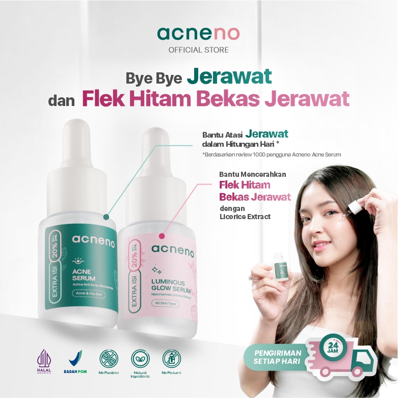 Jual Acneno - Bundle Serum Clean & Glow 12ml/pcs | Redakan Jerawat & Hilangkan Bekasnya ...
