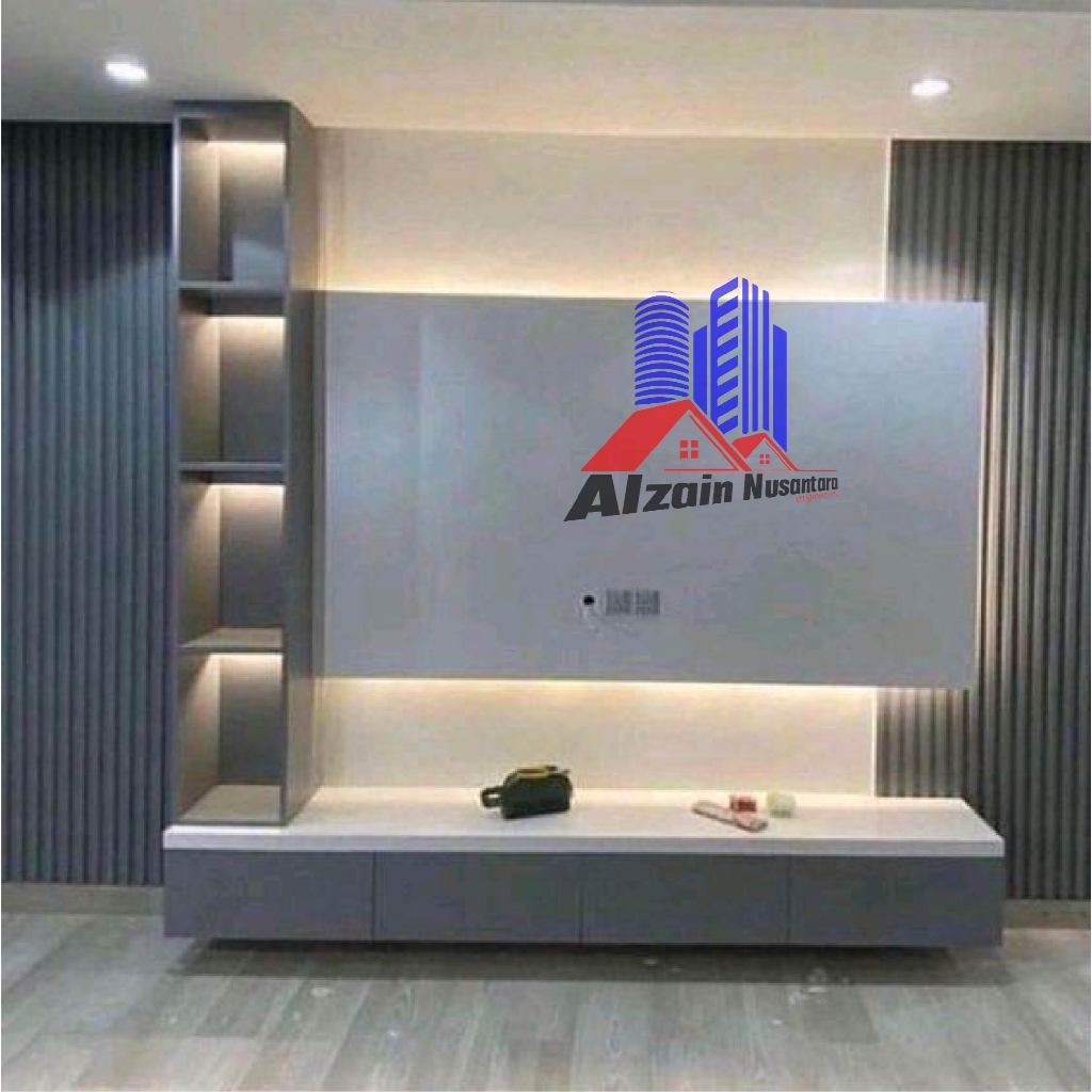Jual RAK SAMPING BACKDROP TV ELEGAN MINIMALIS MODERN, RAK SAMPING ...
