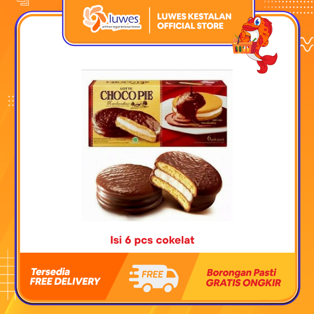 Jual Lotte Choco Pie Marshmallow Soft Cake 2 pack / 6 pack Coklat Keju ...