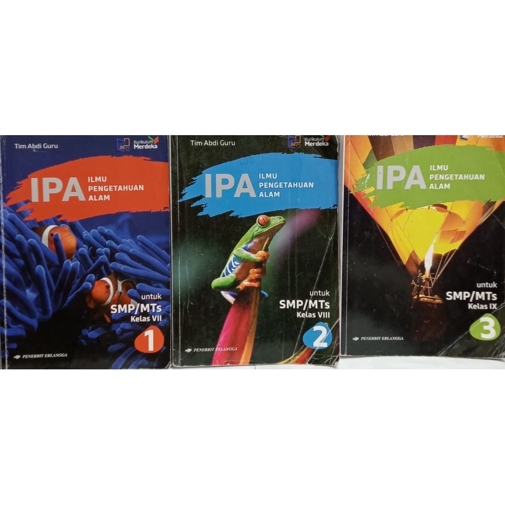 Jual BUKU IPA ILMU PENGETAHUAN ALAM UNTUK SMP KELAS 7 8 DAN 9 KURIKULUM MERDEKA ERLANGGA (BEKAS ...