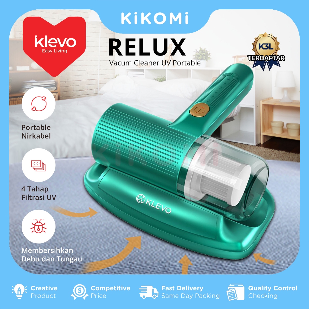 Jual KLEVO RELUX VACUUM CLEANER UV Mini Portable Penyedot Debu Anti ...