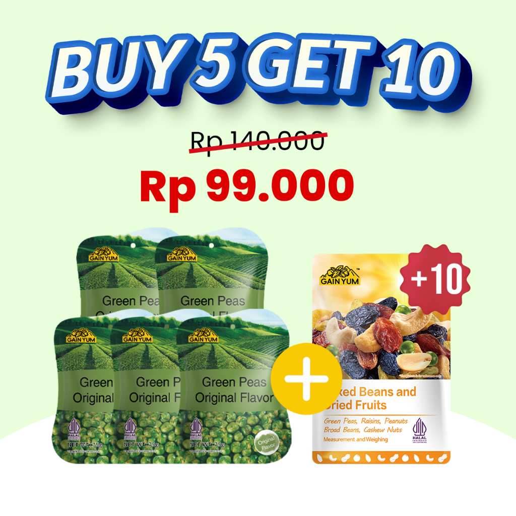 Jual Gain Yum - Kacang Polong Rasa Original Kam Yuens Green Peas ...