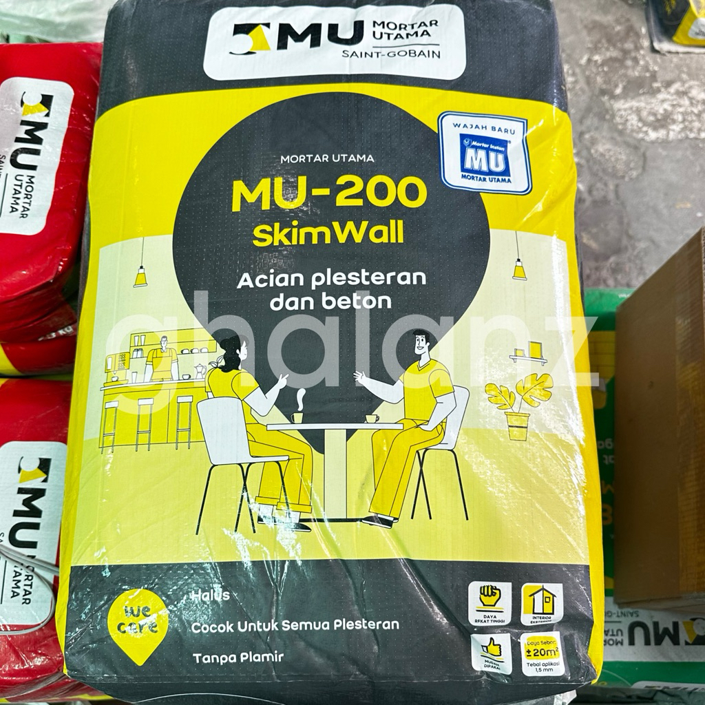Jual MU 200 SkimWall Semen Acian Plesteran dan Beton 1sak 40kg via ...