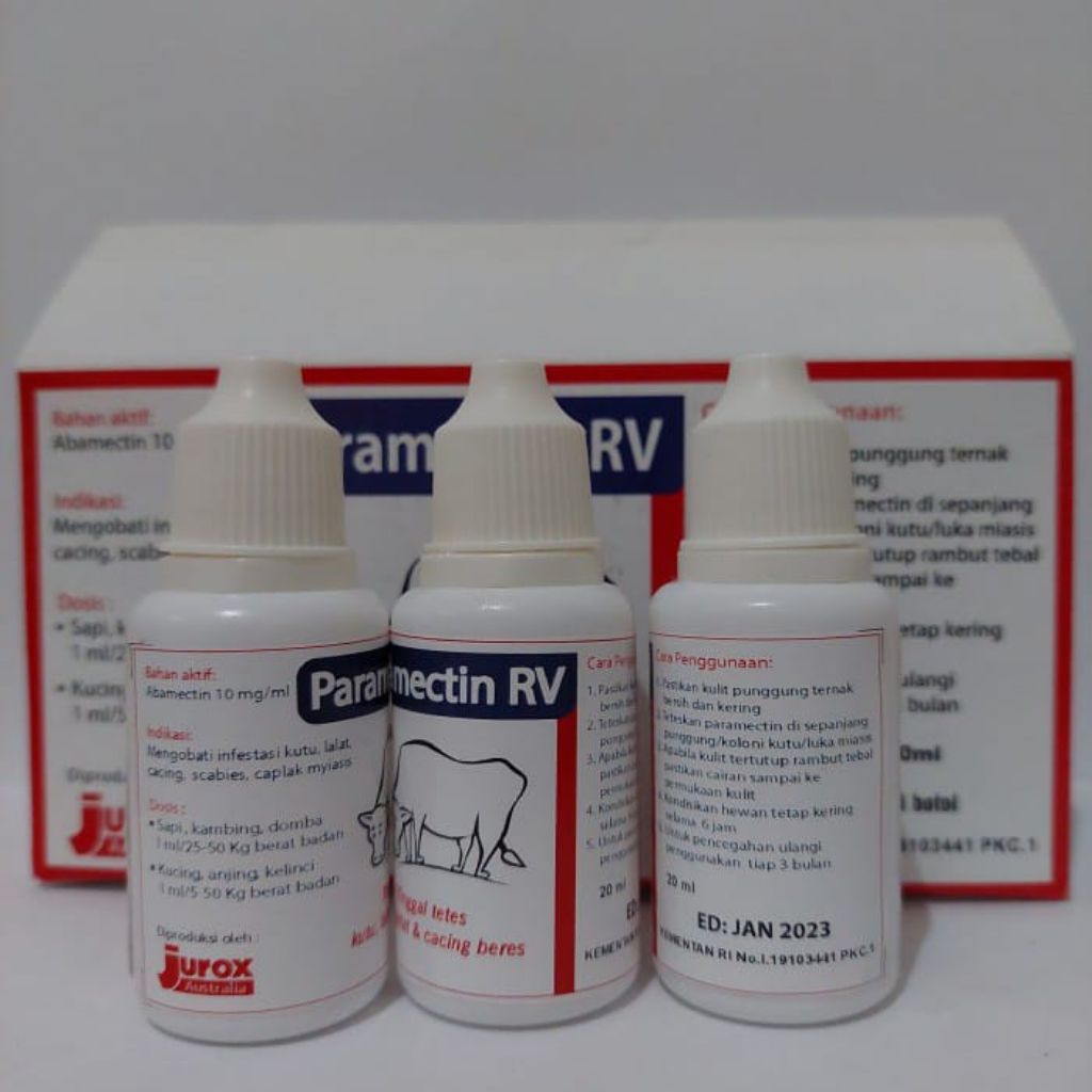 Jual PARAMECTIN Rv Obat Scabies, Kutu, Caplak, Gudig, Gatal-Gatal Dan ...
