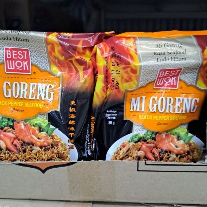 Jual Best Wok Bestwok Mie Goreng rasa seafood lada hitam 1 dus isi 20 ...