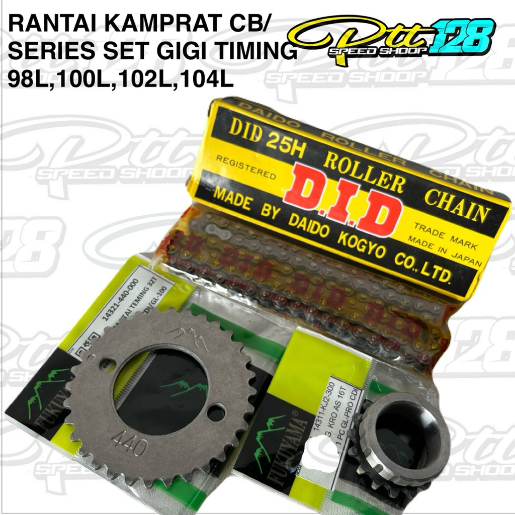 Jual RANTAI KAMPRAT KETENG SERIES DID 25H 98 100 102 104L SET GIGI ...