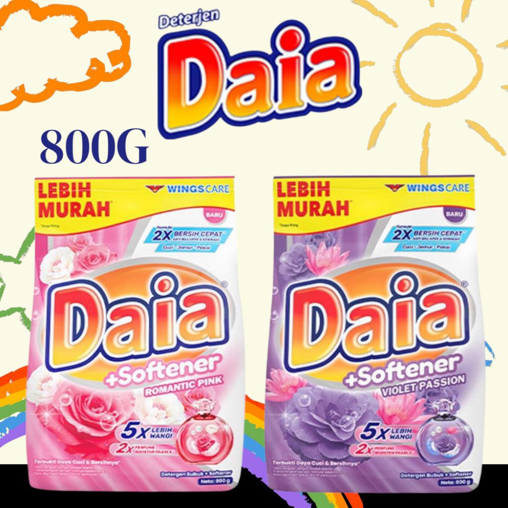 Jual DAIA, SOKLIN DETERGENT BUBUK PLUS PEWANGI PAKAIAN 800GR | Shopee ...