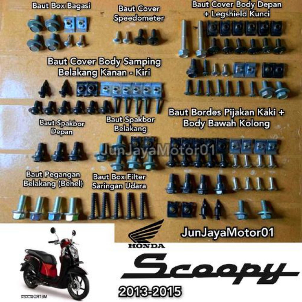 Jual Baut full set motor honda scoopy 2013-2015-Baut full set motor ...
