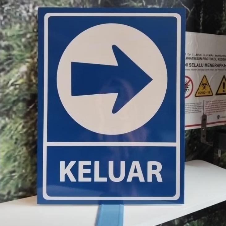 Jual Sign panah kanan dan kiri keluar uk 30x40 bahan ACP | Shopee Indonesia