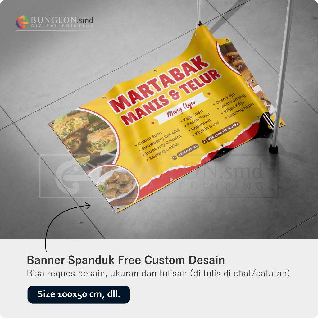 Jual Spanduk Martabak Manis Free Custom Desain | Shopee Indonesia