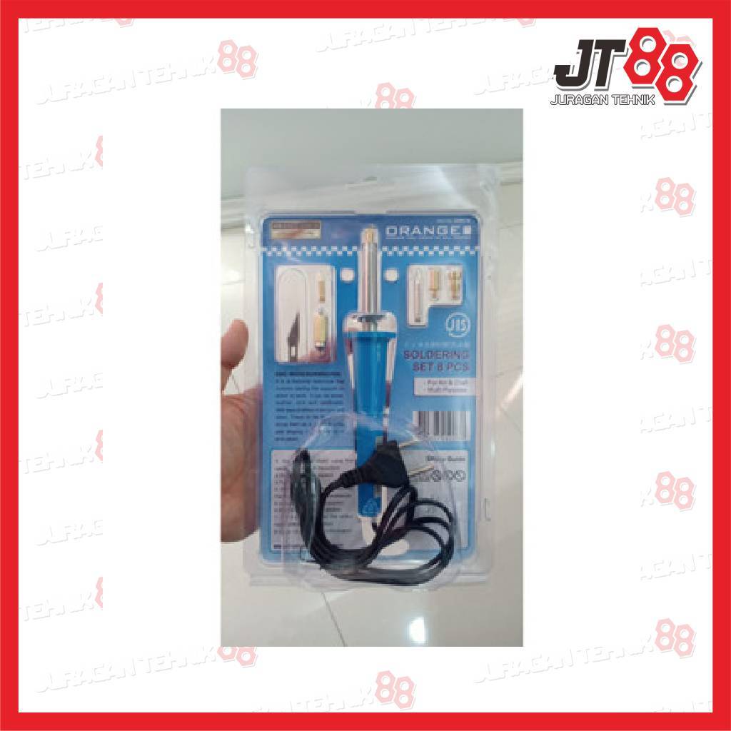 Jual ORANGE Solder Listrik Set 8 pcs Alat Patri Elektrik Soldering Iron ...