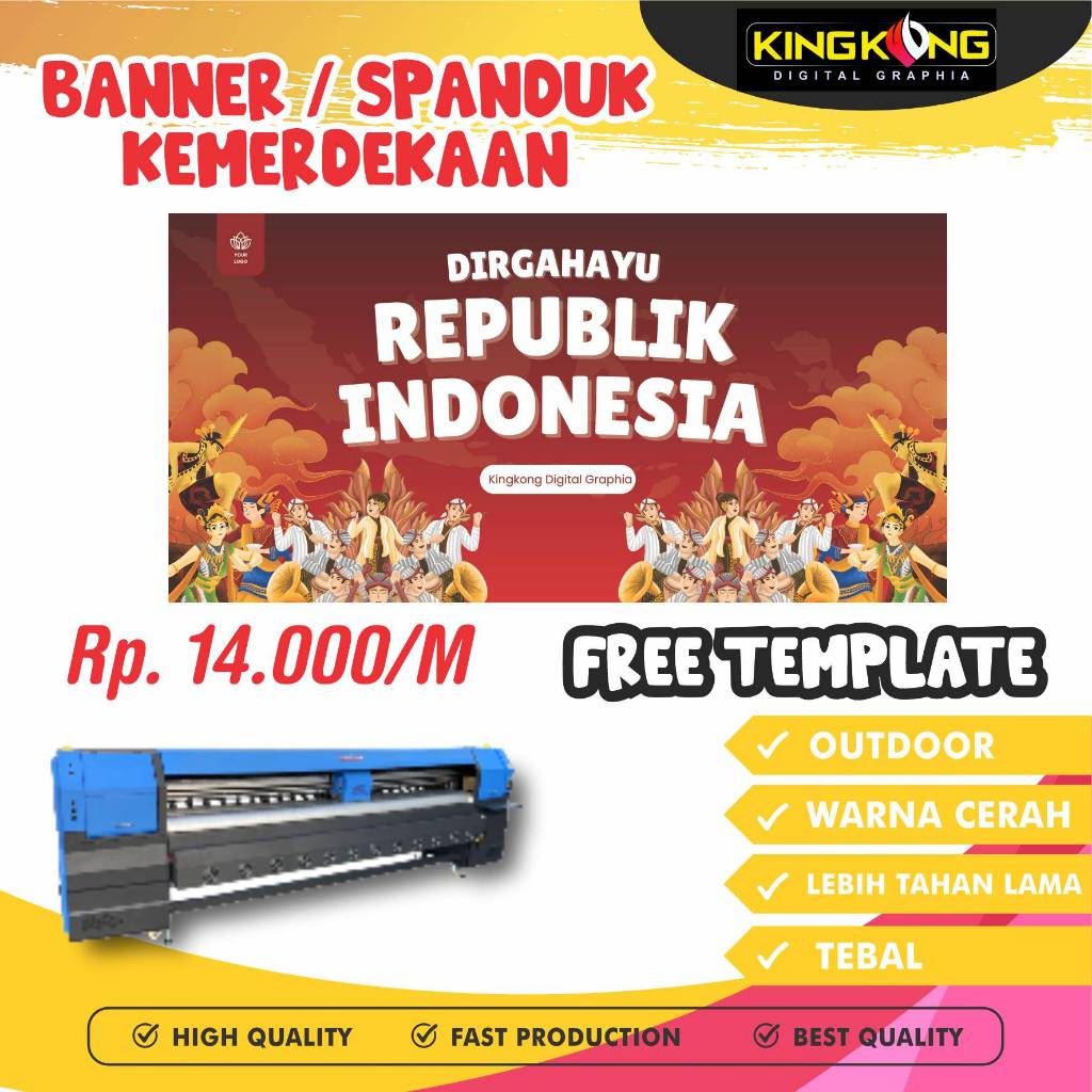 Jual Spanduk Kemerdekaan / Hut RI / 17 Agustusan / Banner / Backdrop ...