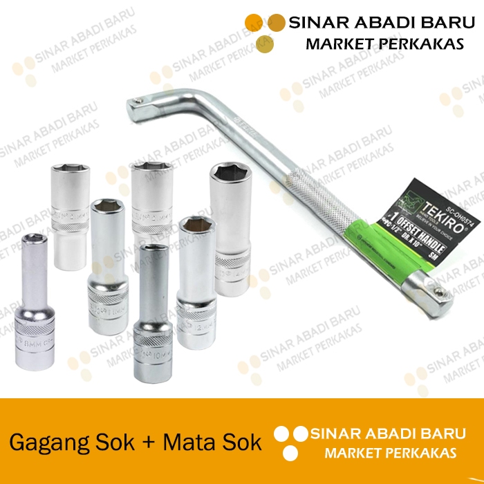 Jual Paket Gagang Kunci Shock L Tekiro Offset Handle Sok 1/2 Inch ...