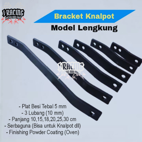 Jual breket knalpot plat besi tebal 5mm lurus dan tekuk lubang 10mm ...